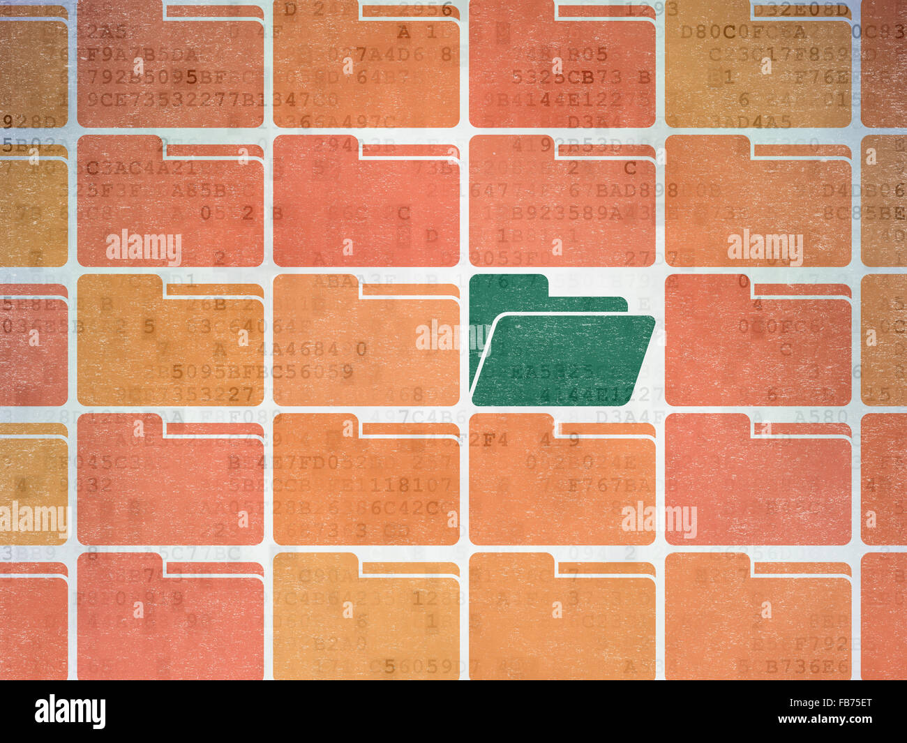 Finance concept: folder icon on Digital Paper background Stock Photo ...