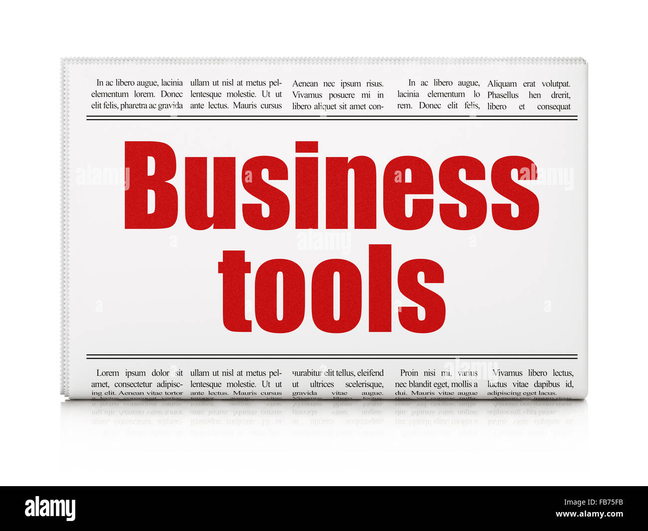 Finance concept: newspaper headline Business Tools Stock Photo - Alamy