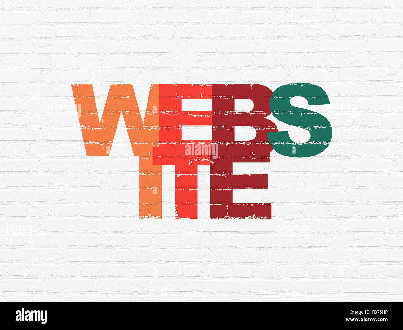 Web development concept: Website on wall background Stock Photo - Alamy