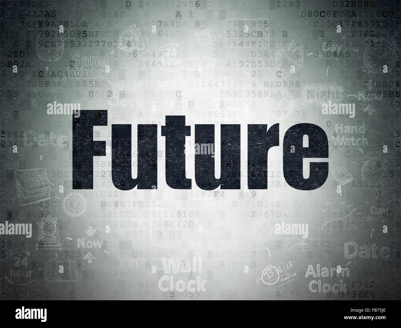 Time concept: Future on Digital Paper background Stock Photo - Alamy
