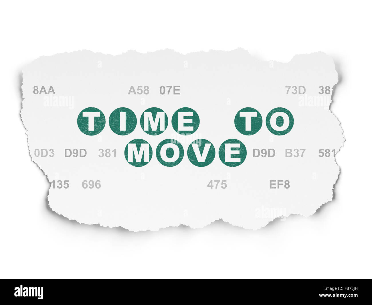 Time concept: Time to Move on Torn Paper background Stock Photo - Alamy