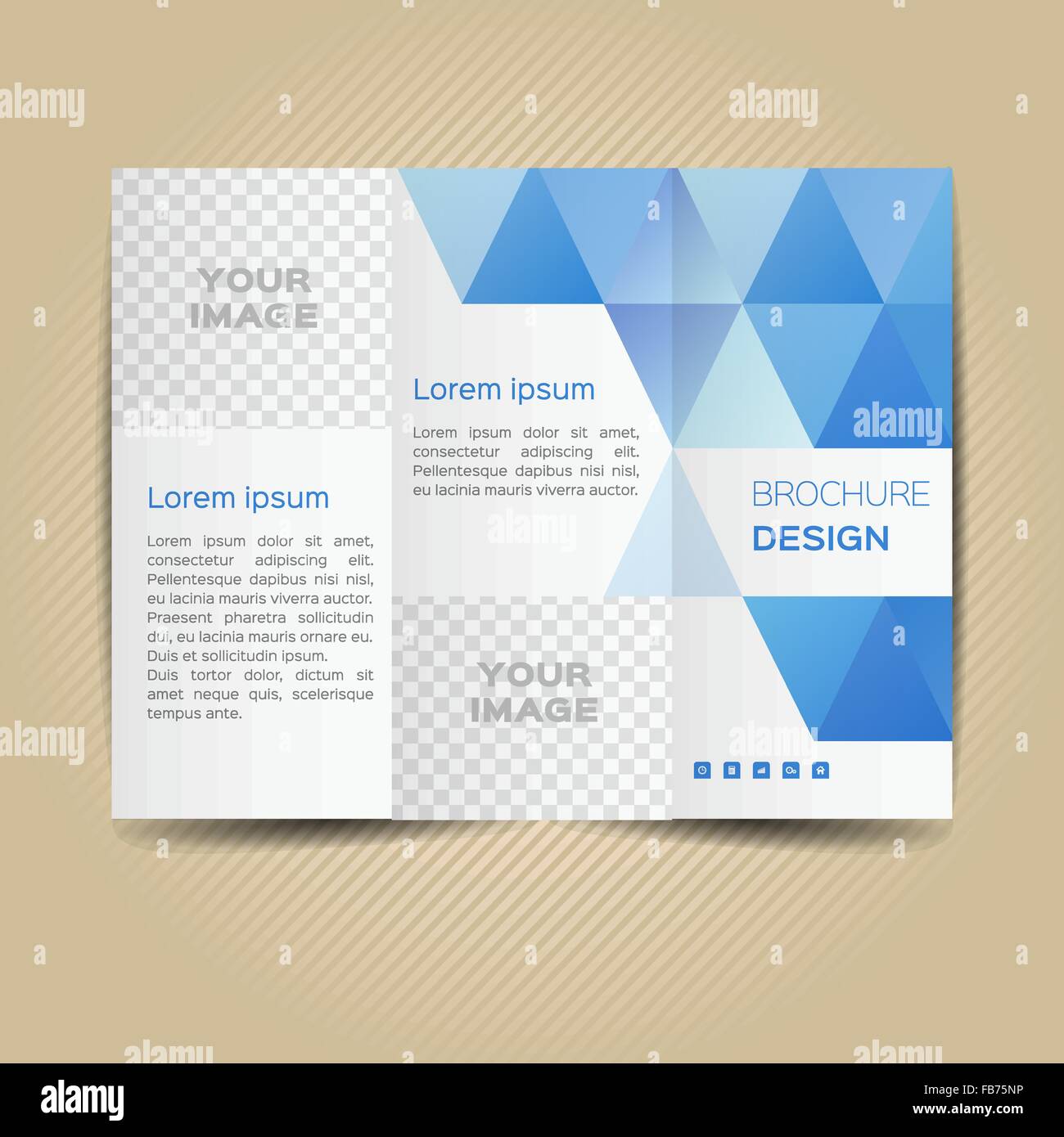 Vector template for leaflet Stock Vector Image & Art - Alamy