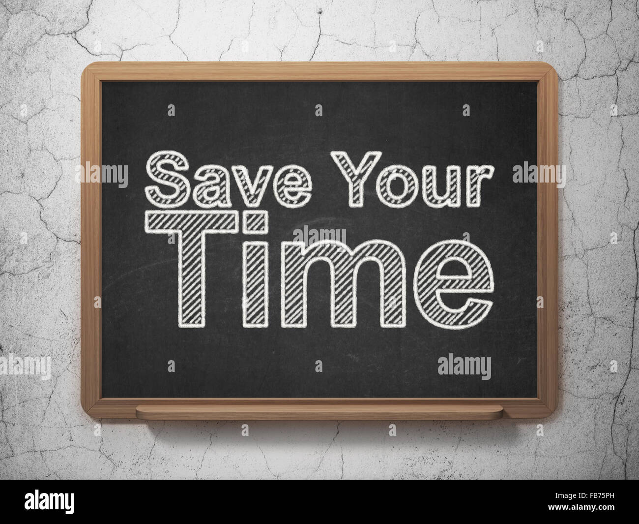 Time concept: Save Your Time on chalkboard background Stock Photo - Alamy