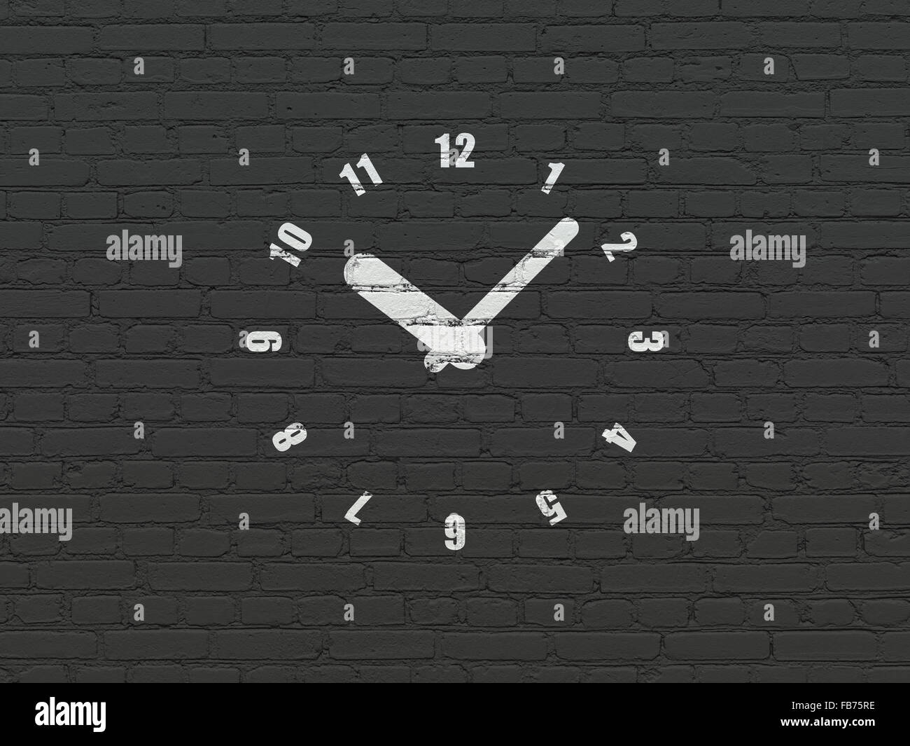 Time concept: Clock on wall background Stock Photo - Alamy