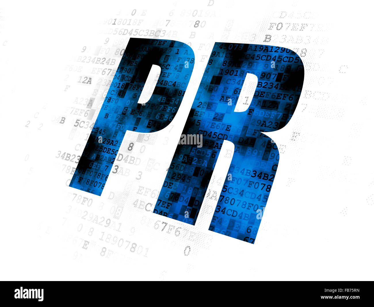 Advertising concept: PR on Digital background Stock Photo - Alamy