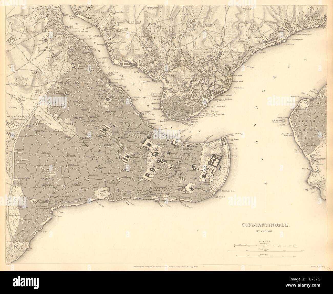 Constantinople city plan hi-res stock photography and images - Alamy