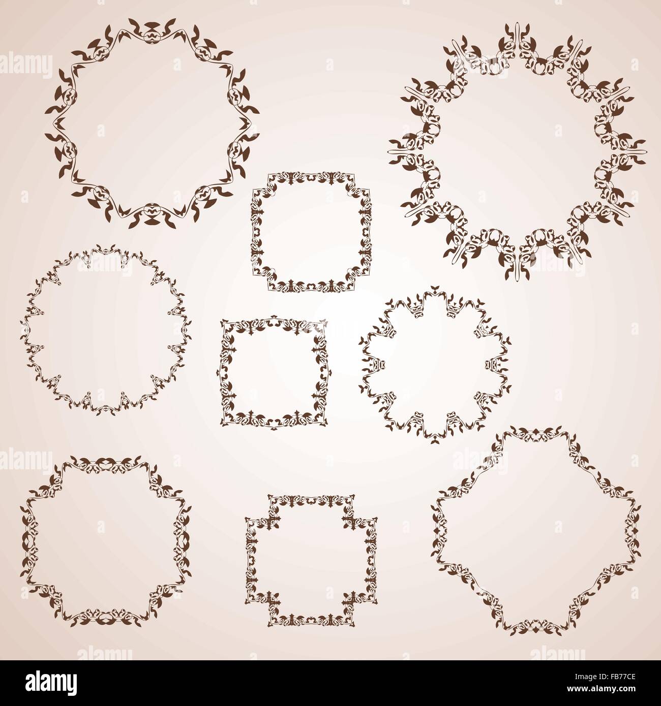 Vintage frames set Stock Vector Image & Art - Alamy