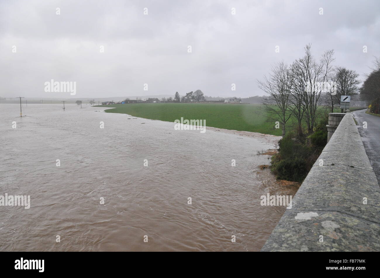 The River Don at its worst after being flooded by the heavy rain caused ...