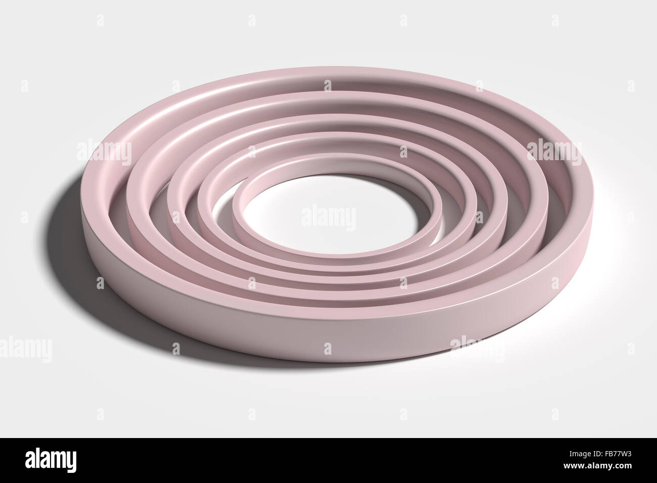 3d rendering of a white three-dimensional circles on white background ...