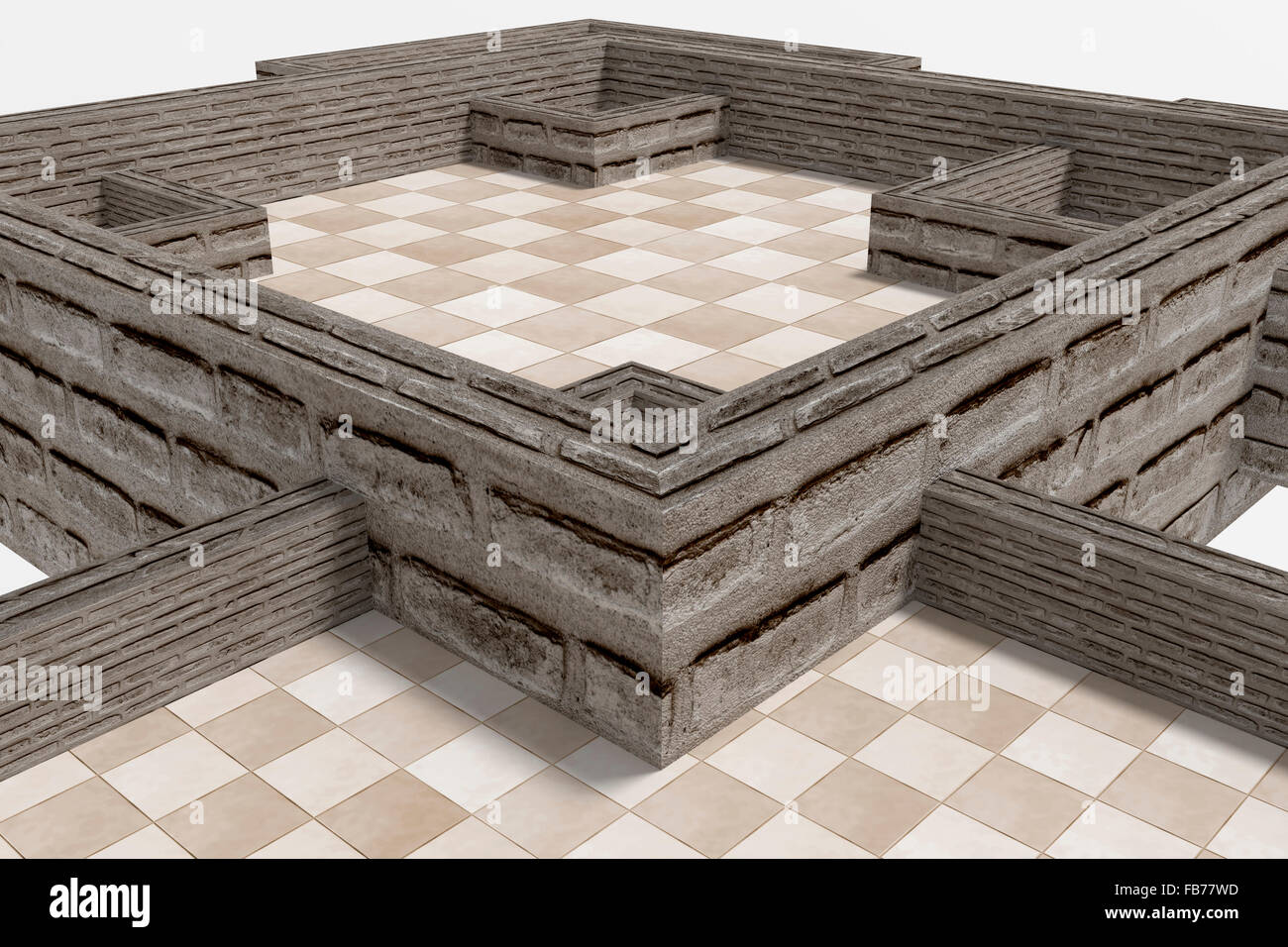 3d rendering of some chess boards on white background Stock Photo - Alamy