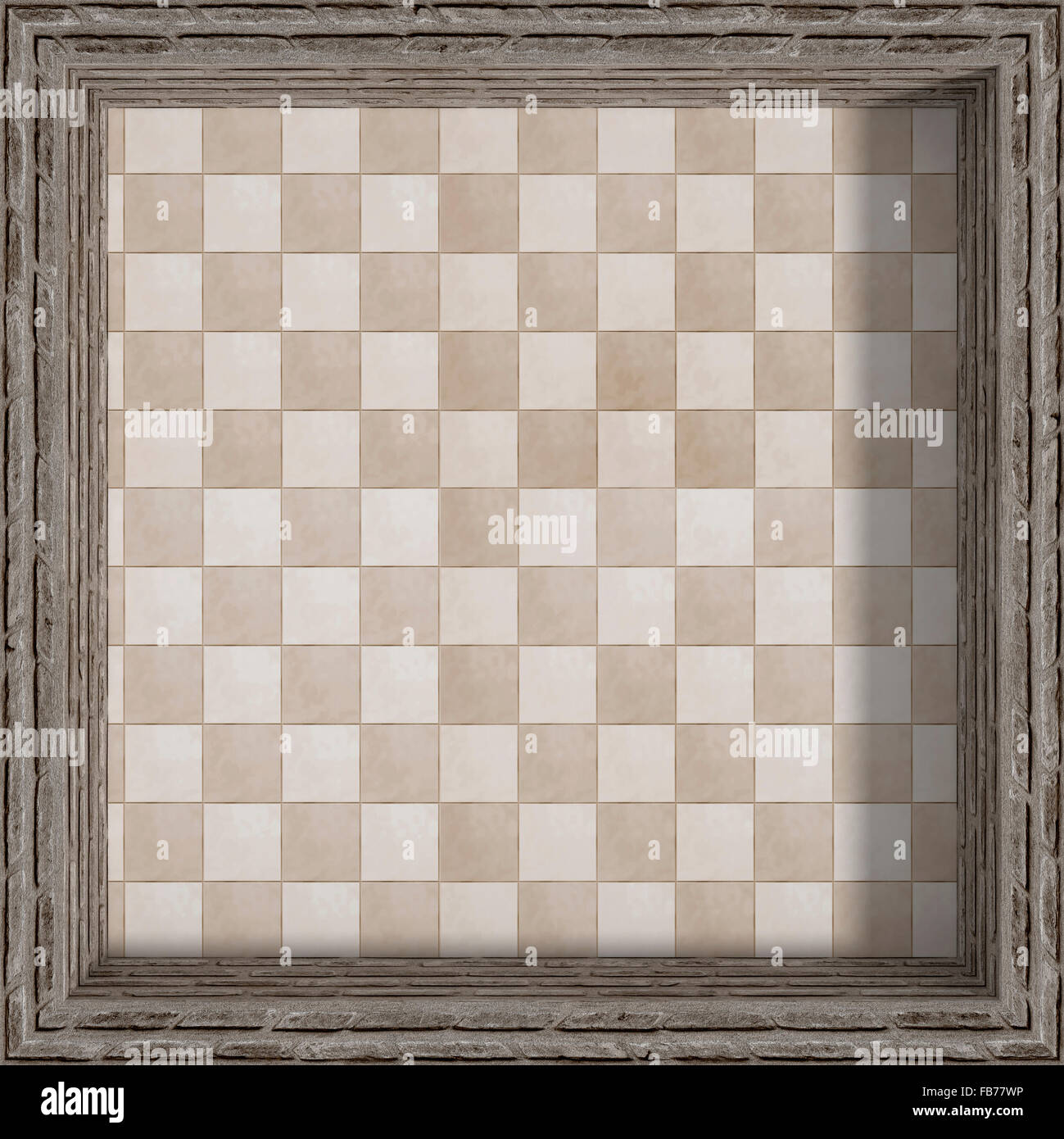 3d rendering of old chess board. From above Stock Photo - Alamy