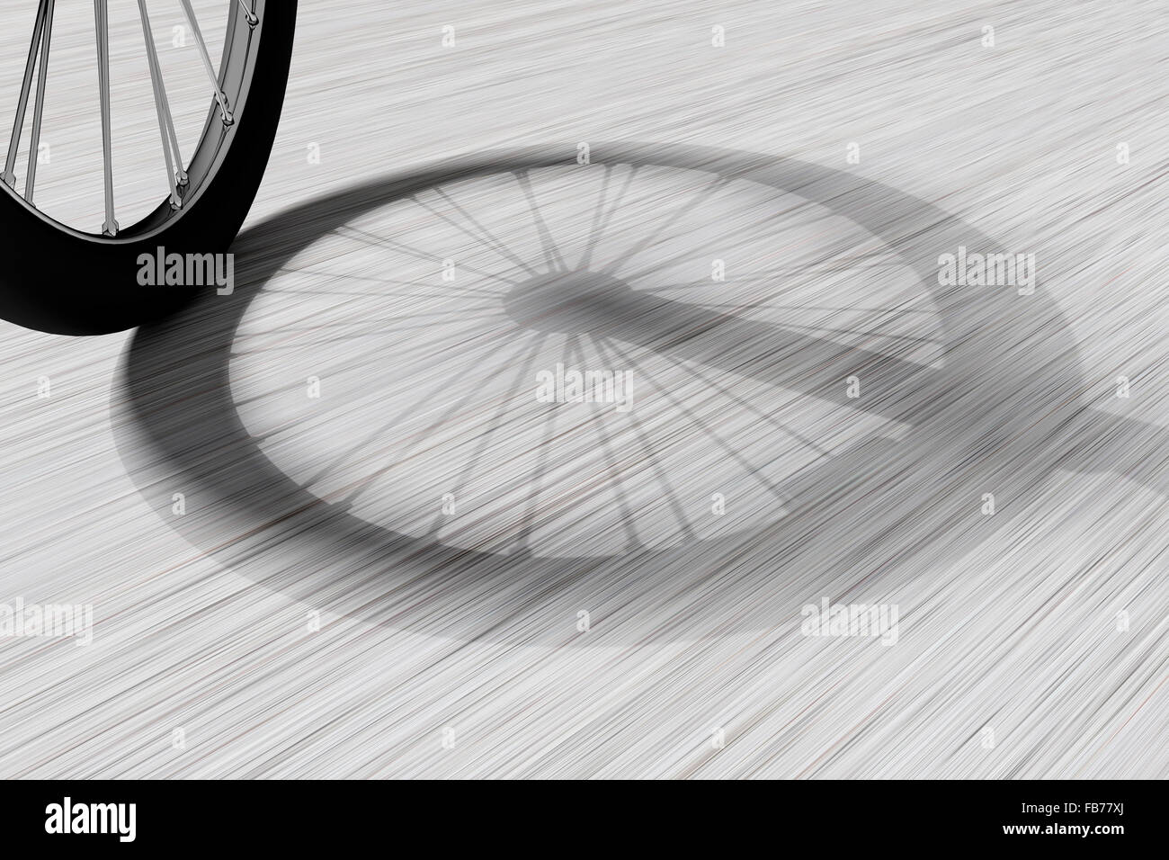 3d rendering of a Bike's wheel shadow on floor. Illustration Stock ...