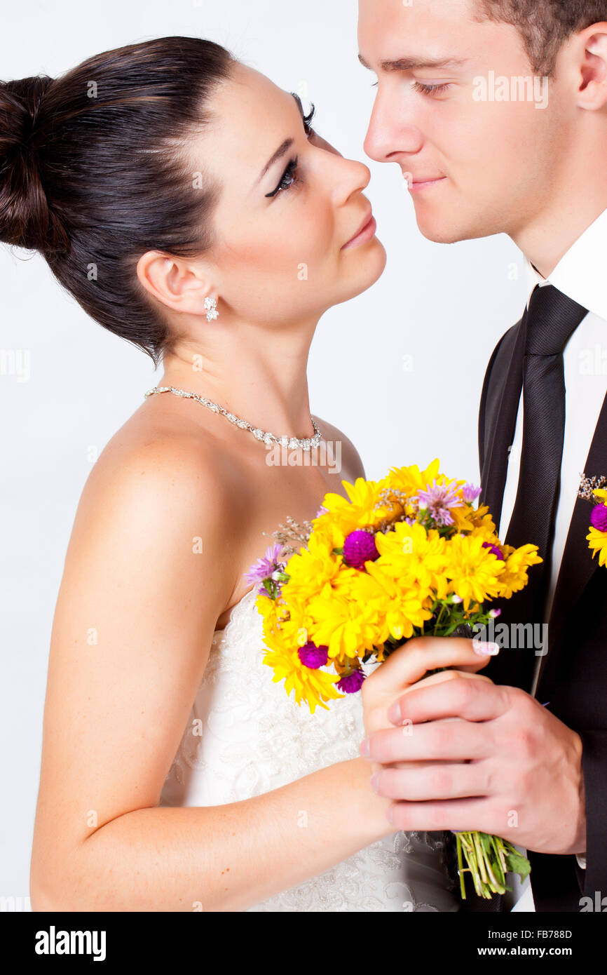 Bride and groom Stock Photo - Alamy