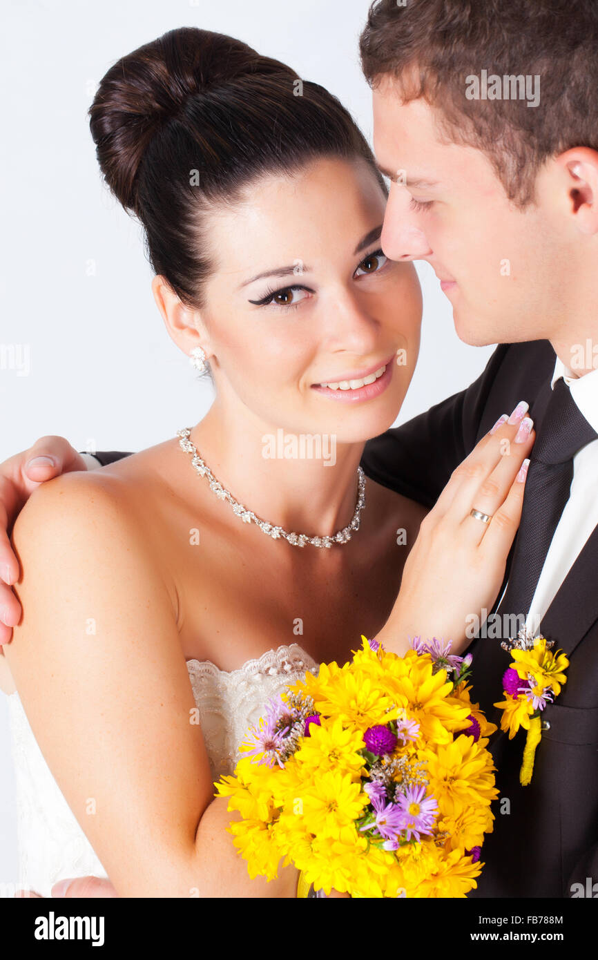 Bride and groom Stock Photo - Alamy