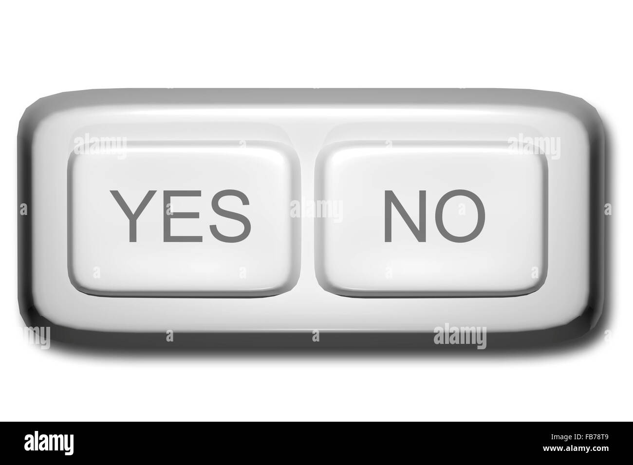 3d illustration yes no buttons hi-res stock photography and images - Alamy