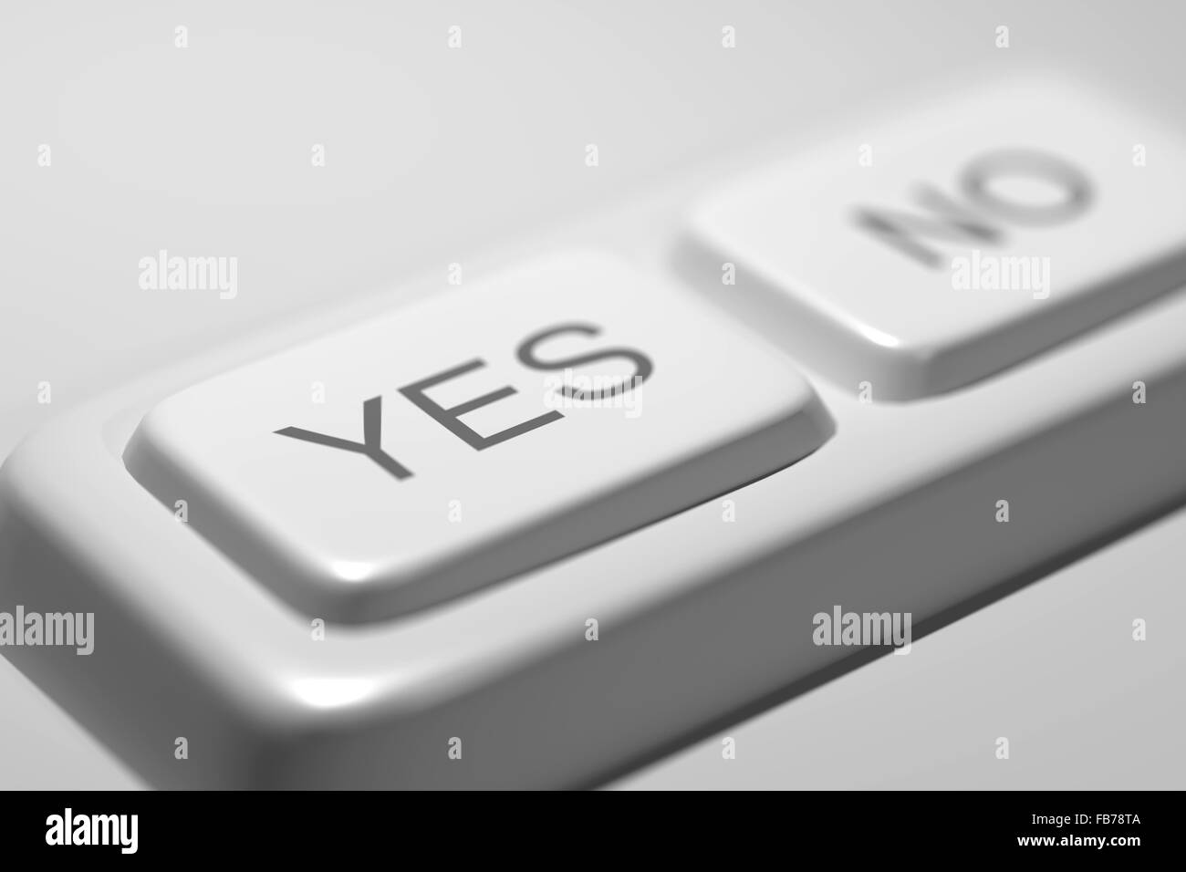 3d illustration yes no buttons hi-res stock photography and images - Alamy