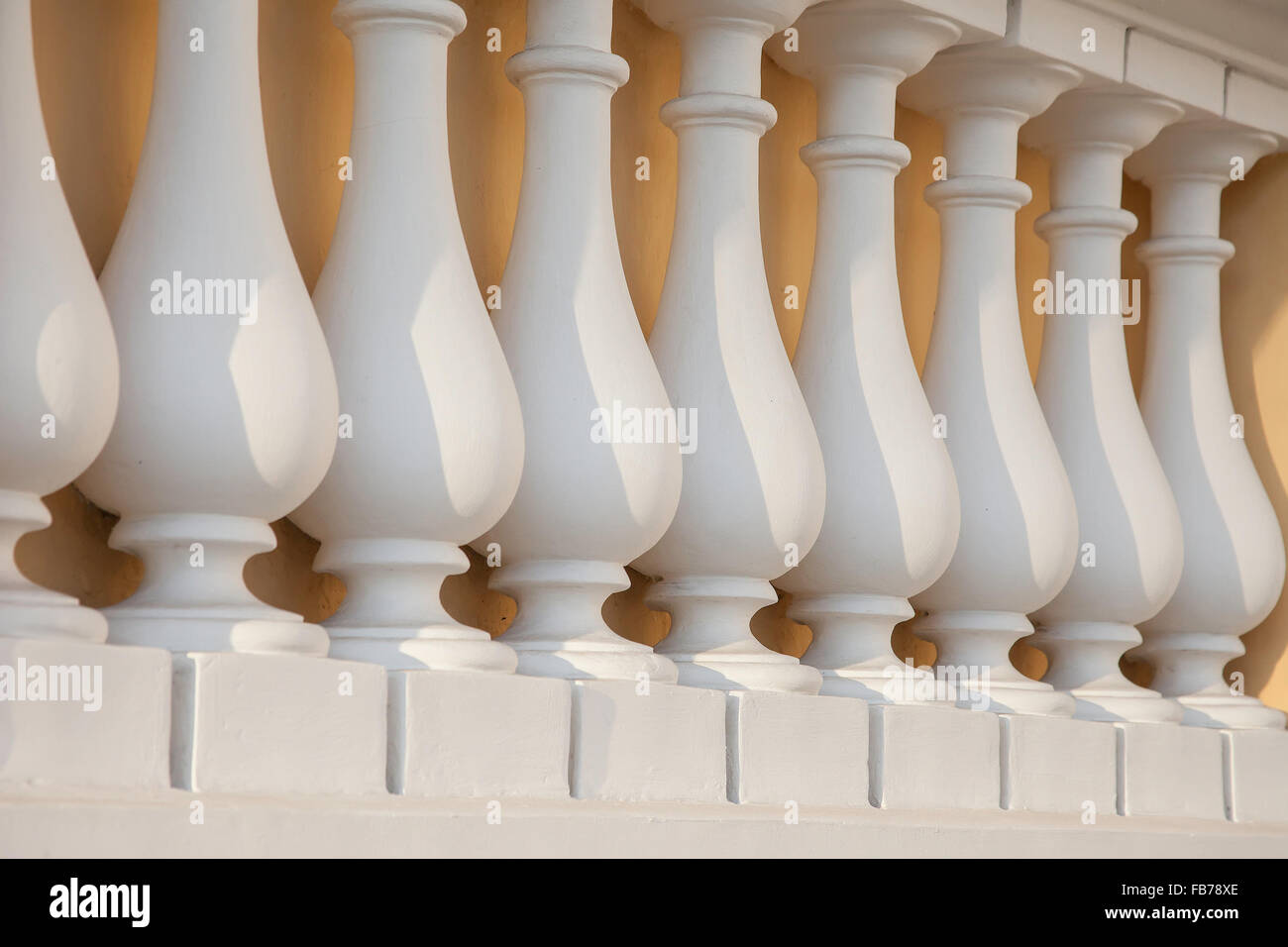 rhythmic series of balusters, architectural decoration Stock Photo - Alamy