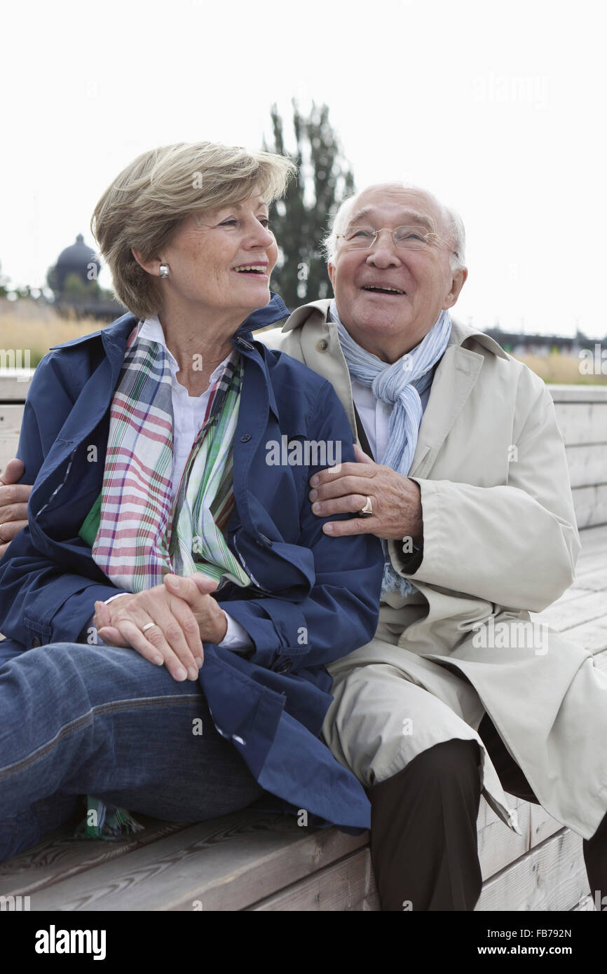 Mature men sitting side side steps hi-res stock photography and images ...