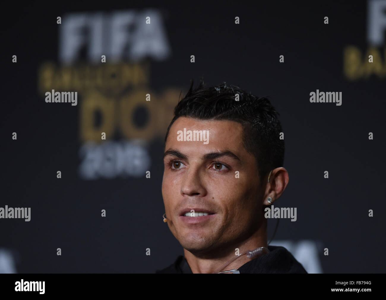 Zurich, Switzerland. 11th Jan, 2016. Real Madrid's Cristiano Ronaldo of ...