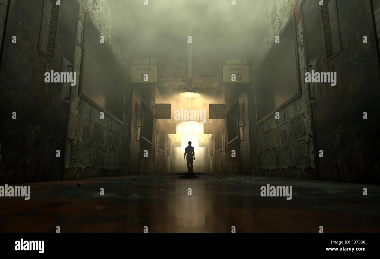 Ghostly figure hallway hi-res stock photography and images - Alamy