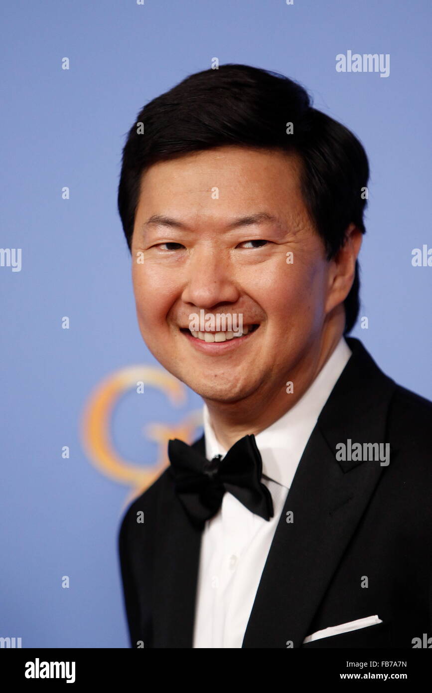 Actor Ken Jeong poses in the press room of the 73rd Annual Golden Globe ...