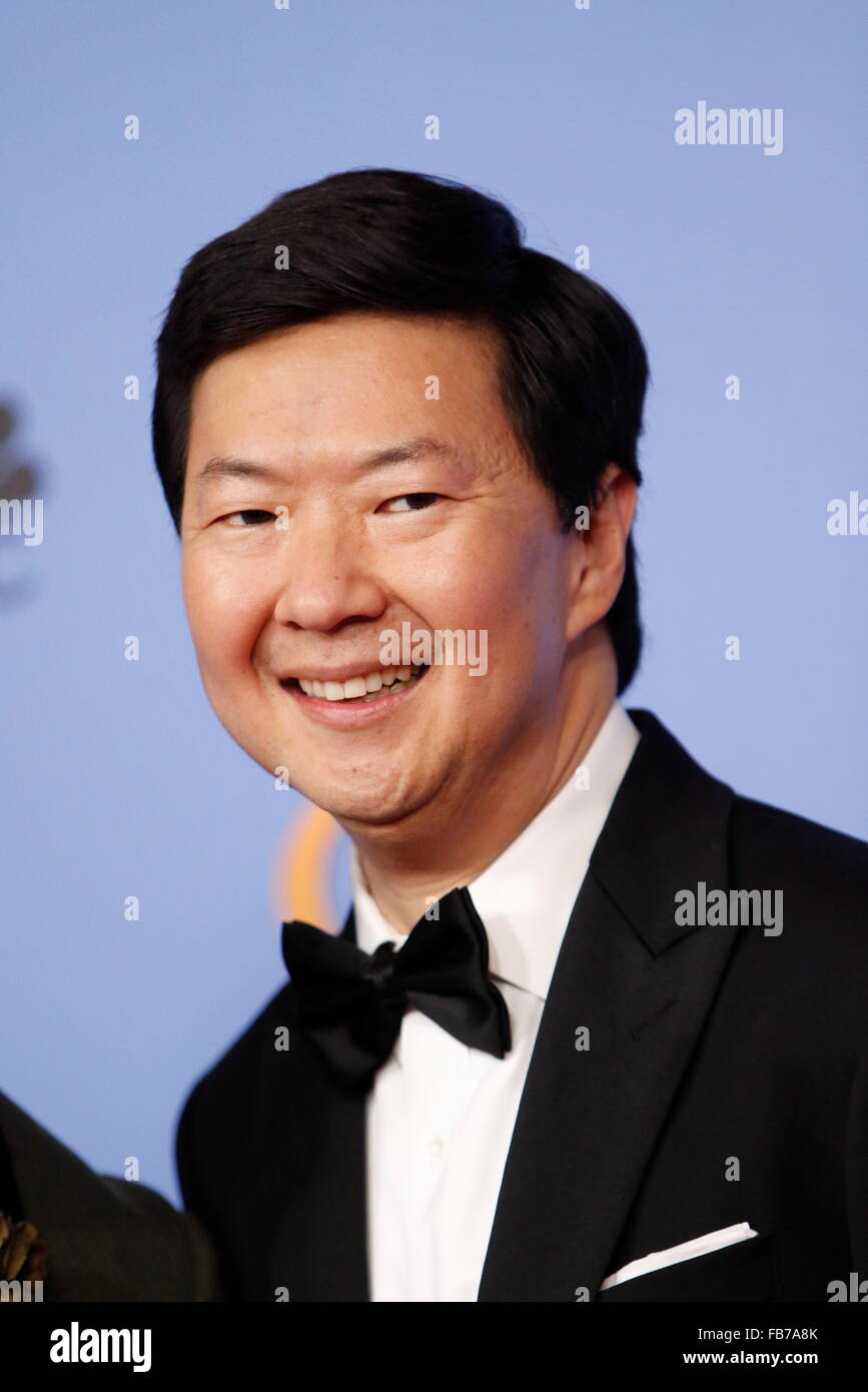 Actor Ken Jeong poses in the press room of the 73rd Annual Golden Globe ...
