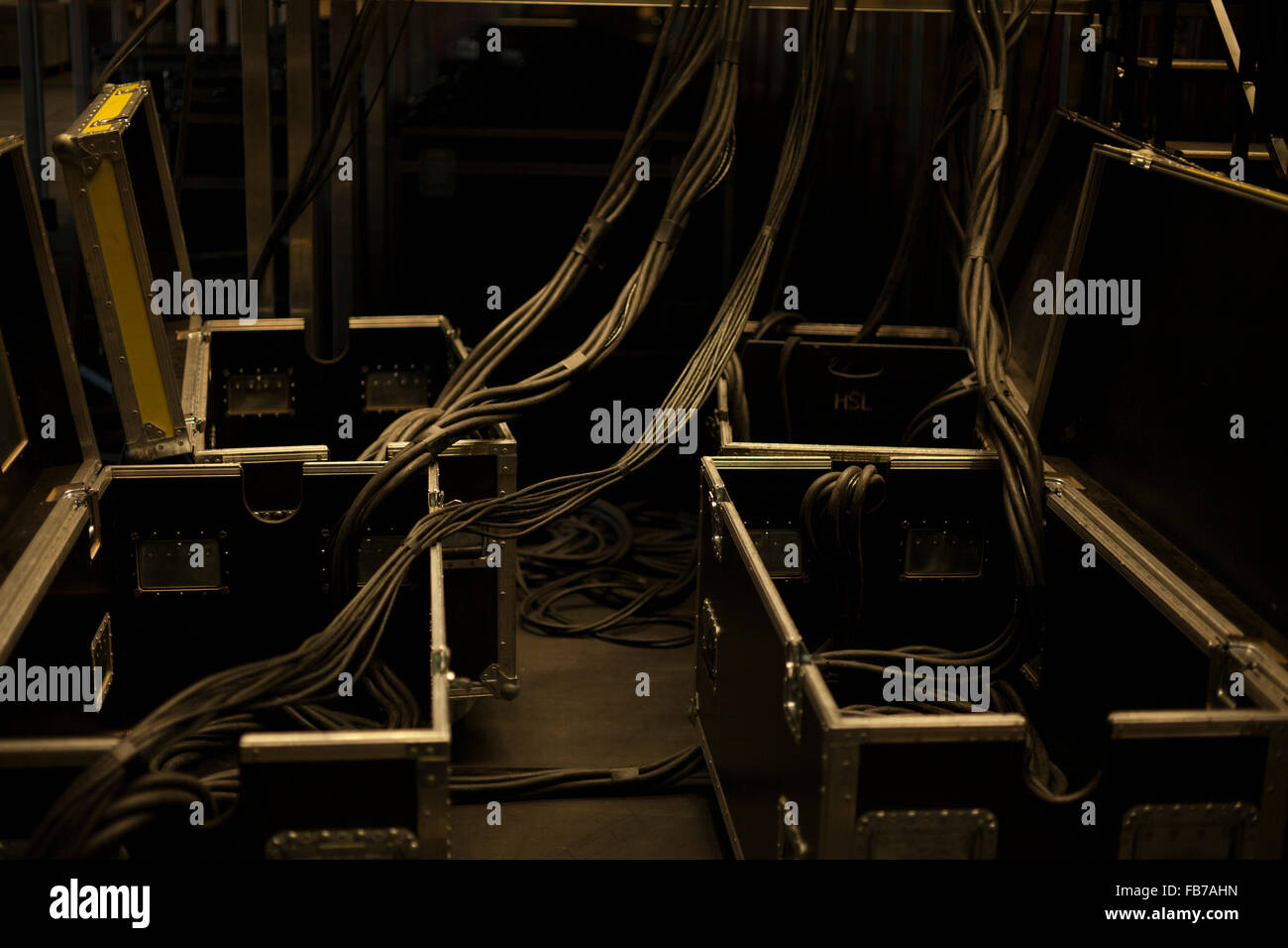 Concert equipment boxes hi-res stock photography and images - Alamy