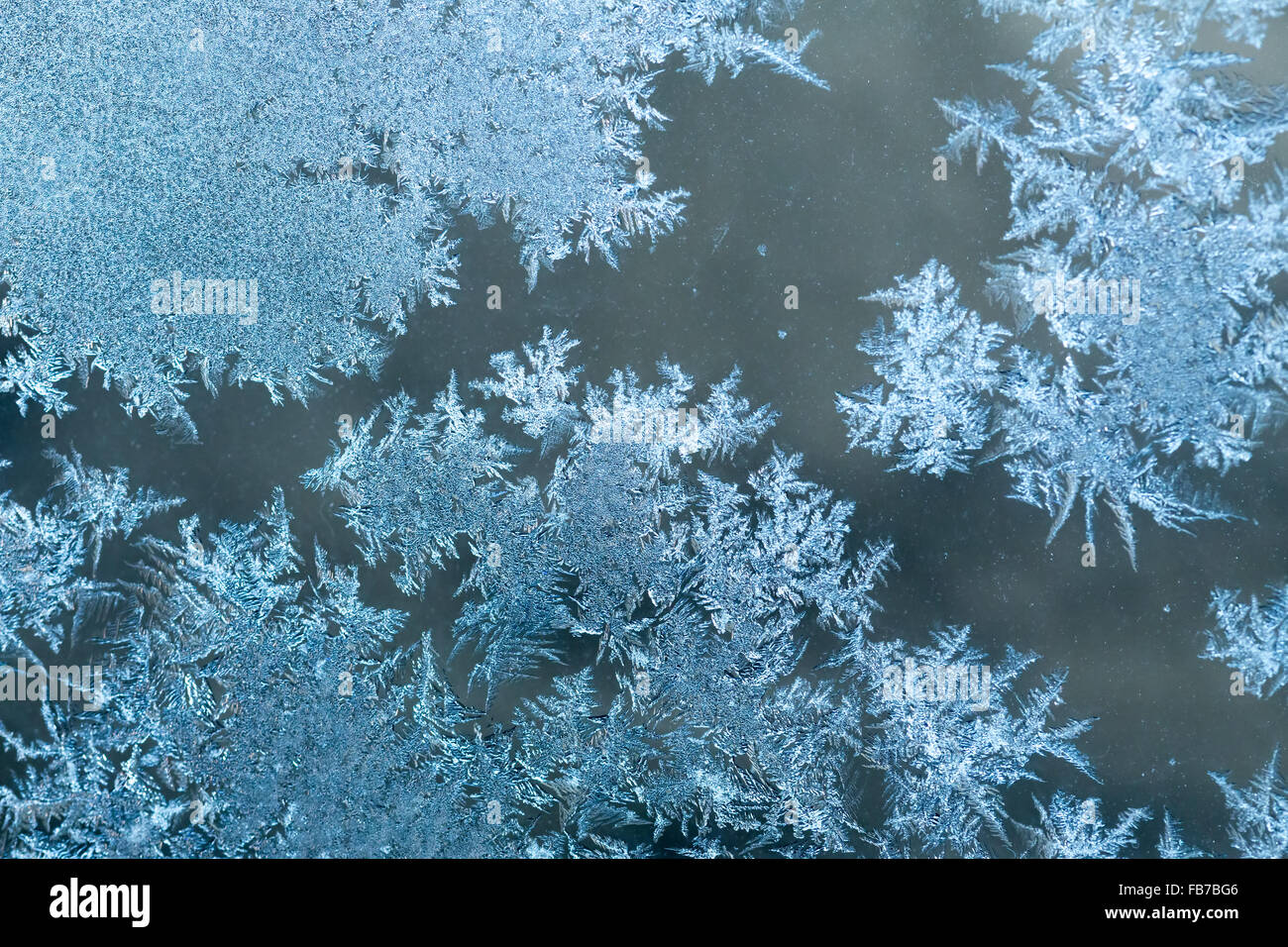 Frost patterns at window Stock Photo - Alamy