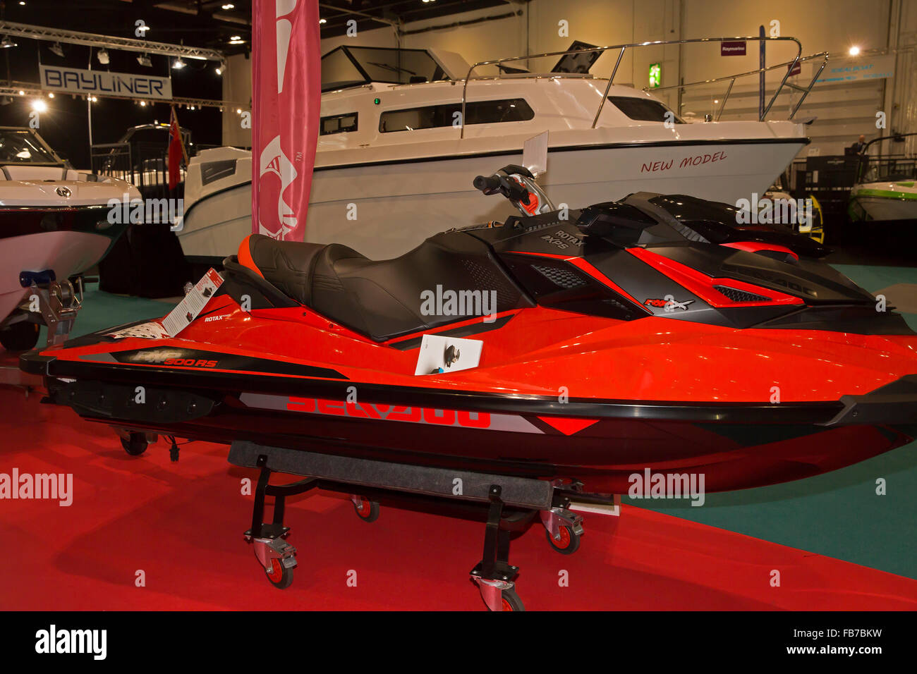 London, UK. 11th January 2016. Red Sea doo jetski on show at the 62nd ...