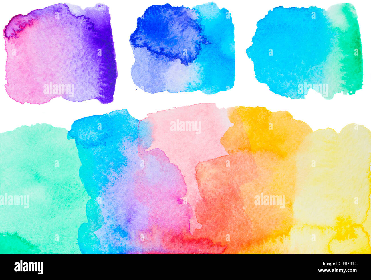 colorful watercolor set Stock Photo - Alamy