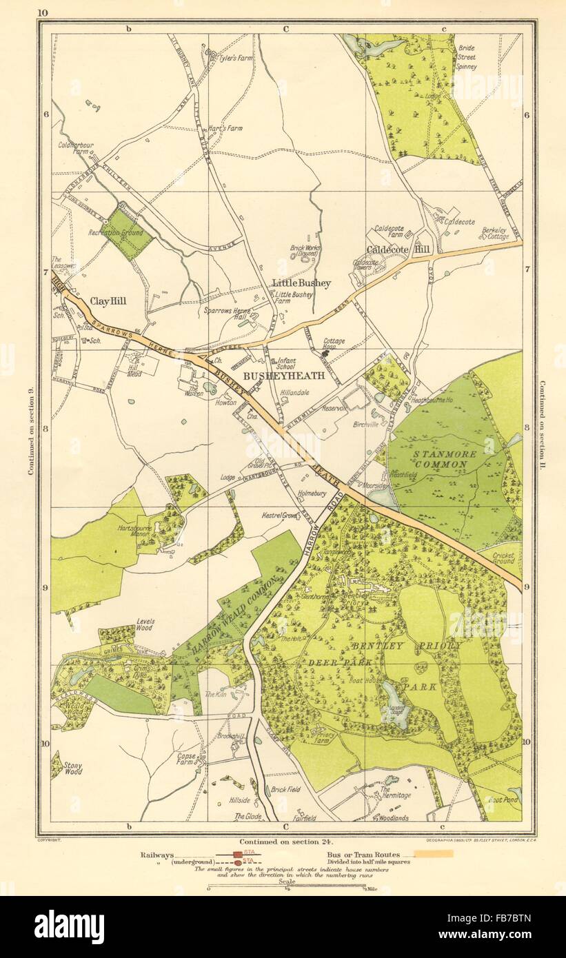 HERTS:Busheyheath,Caldecote Hill,Clay Hill,Little Bushey,Stanmore Cmn ...