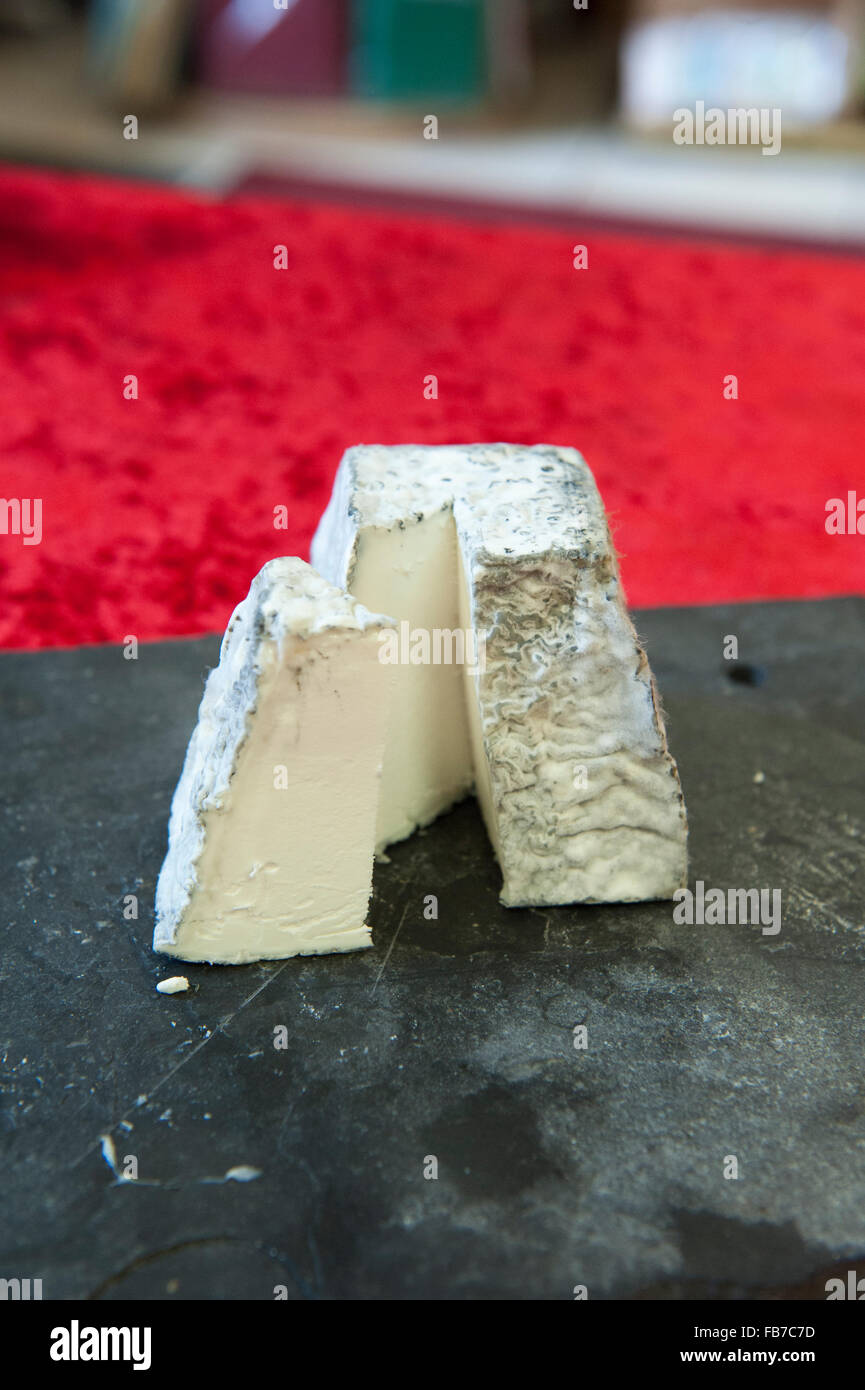 Valençay French pyramid shaped goats cheese Stock Photo - Alamy