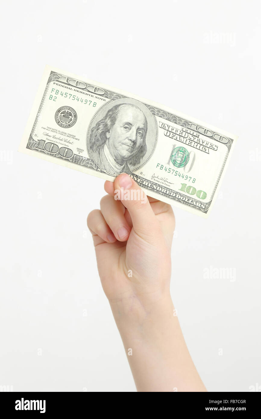 hand and dollars Stock Photo - Alamy