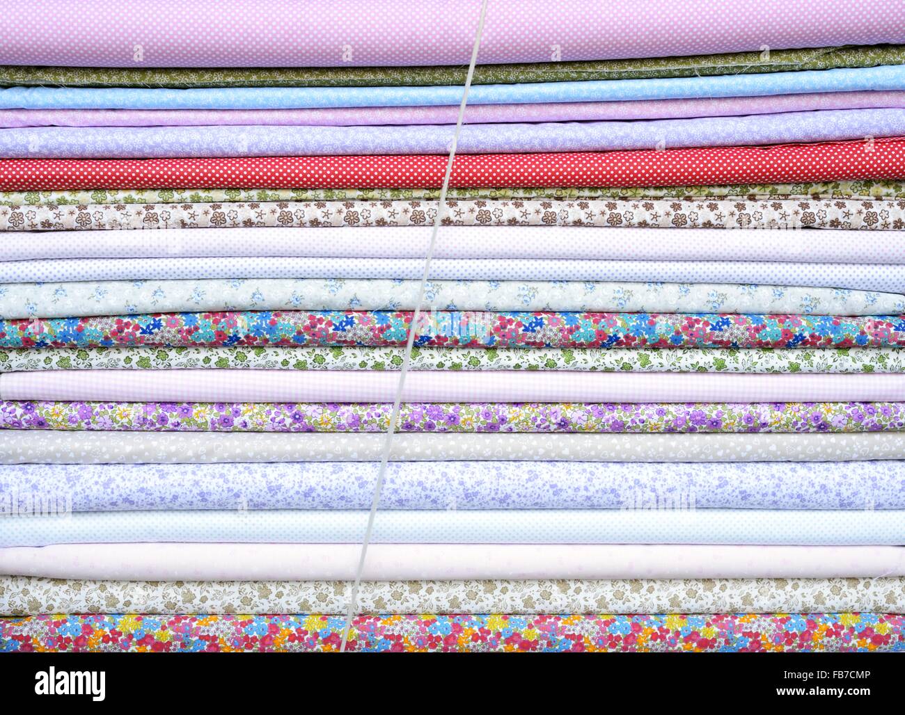 Colorful cotton fabric Stock Photo - Alamy