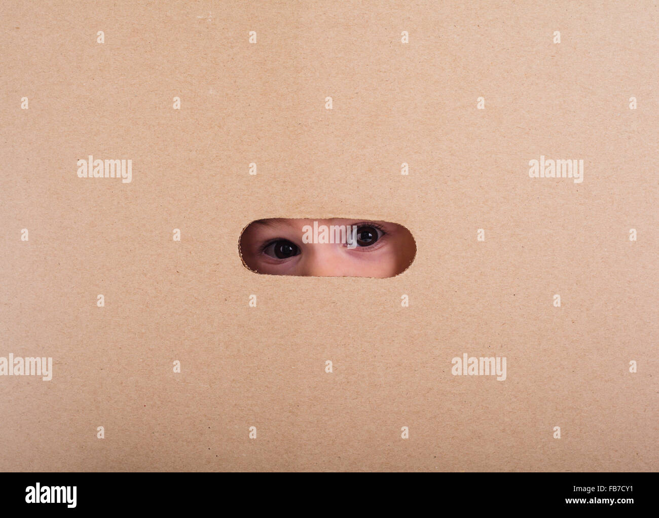 Baby in a box Stock Photo - Alamy