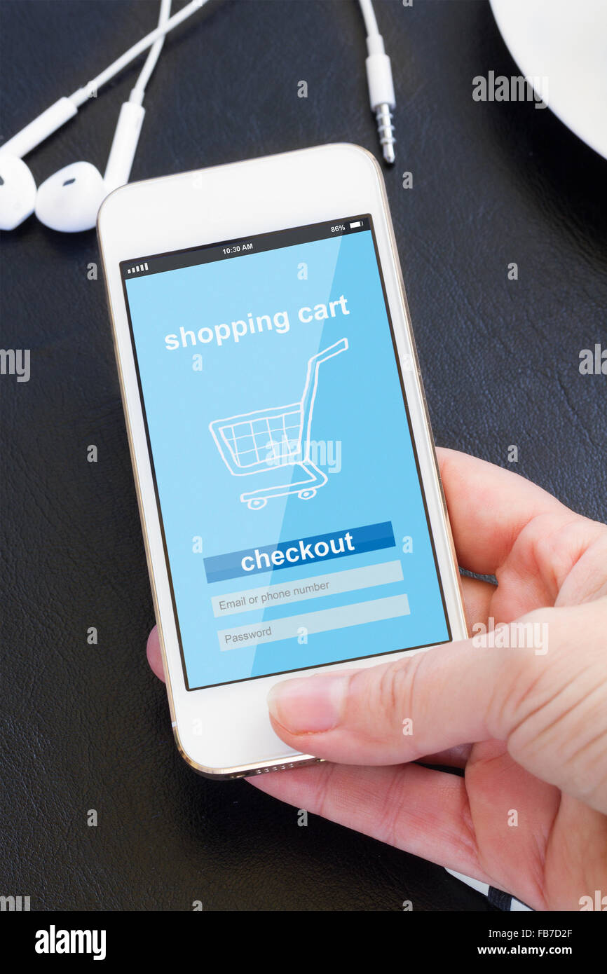 mobile shopping concept Stock Photo - Alamy