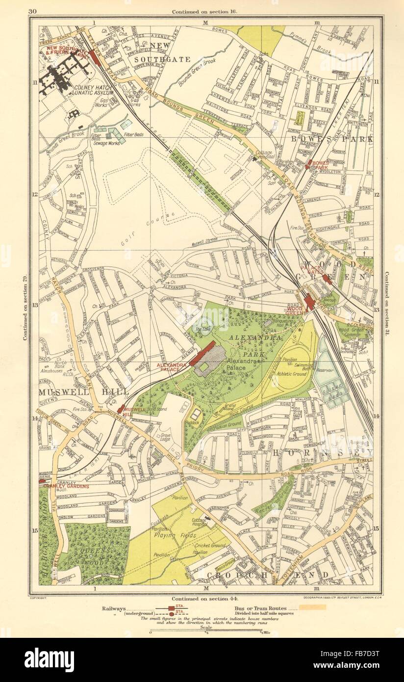 MUSWELL HILL: Alexandra Palace, Hornsey, Wood Green, New Southgate ...