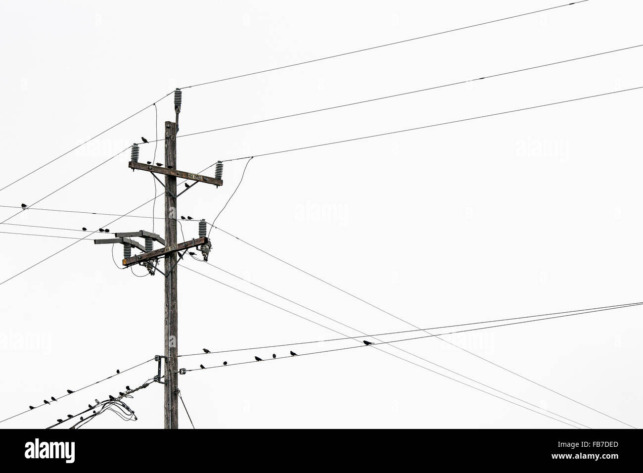 Old fashioned power lines hi-res stock photography and images - Alamy