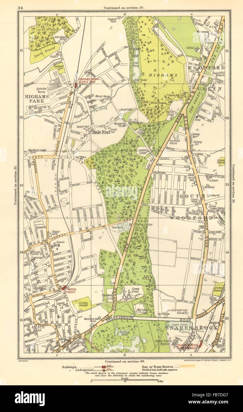 Map hale end vintage hi-res stock photography and images - Alamy