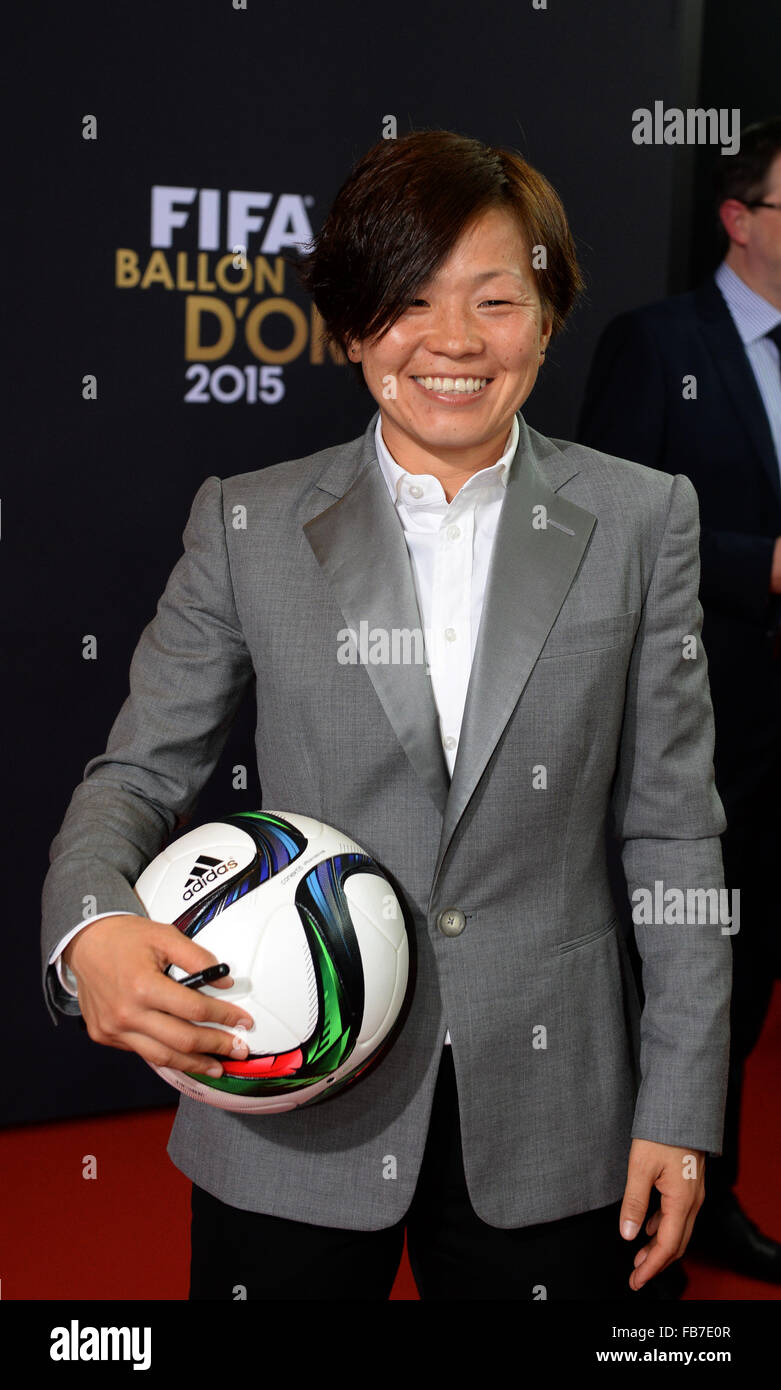 Zurich, Switzerland. 11th Jan, 2016. Soccer player Aya Miyama of Japan ...