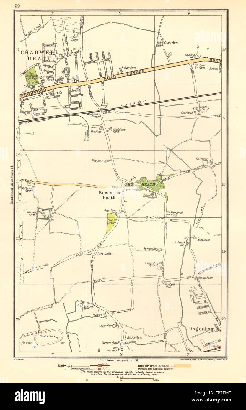 Dagenham map hi-res stock photography and images - Alamy