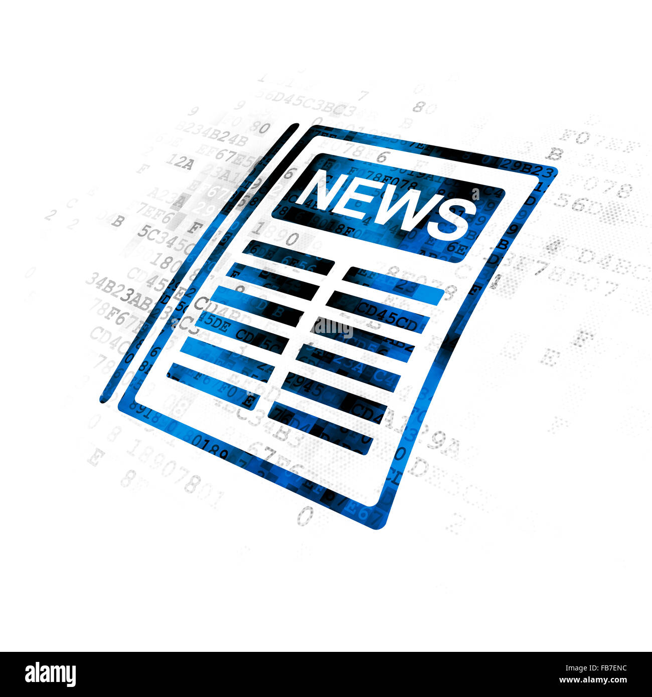 News concept: Newspaper on Digital background Stock Photo - Alamy