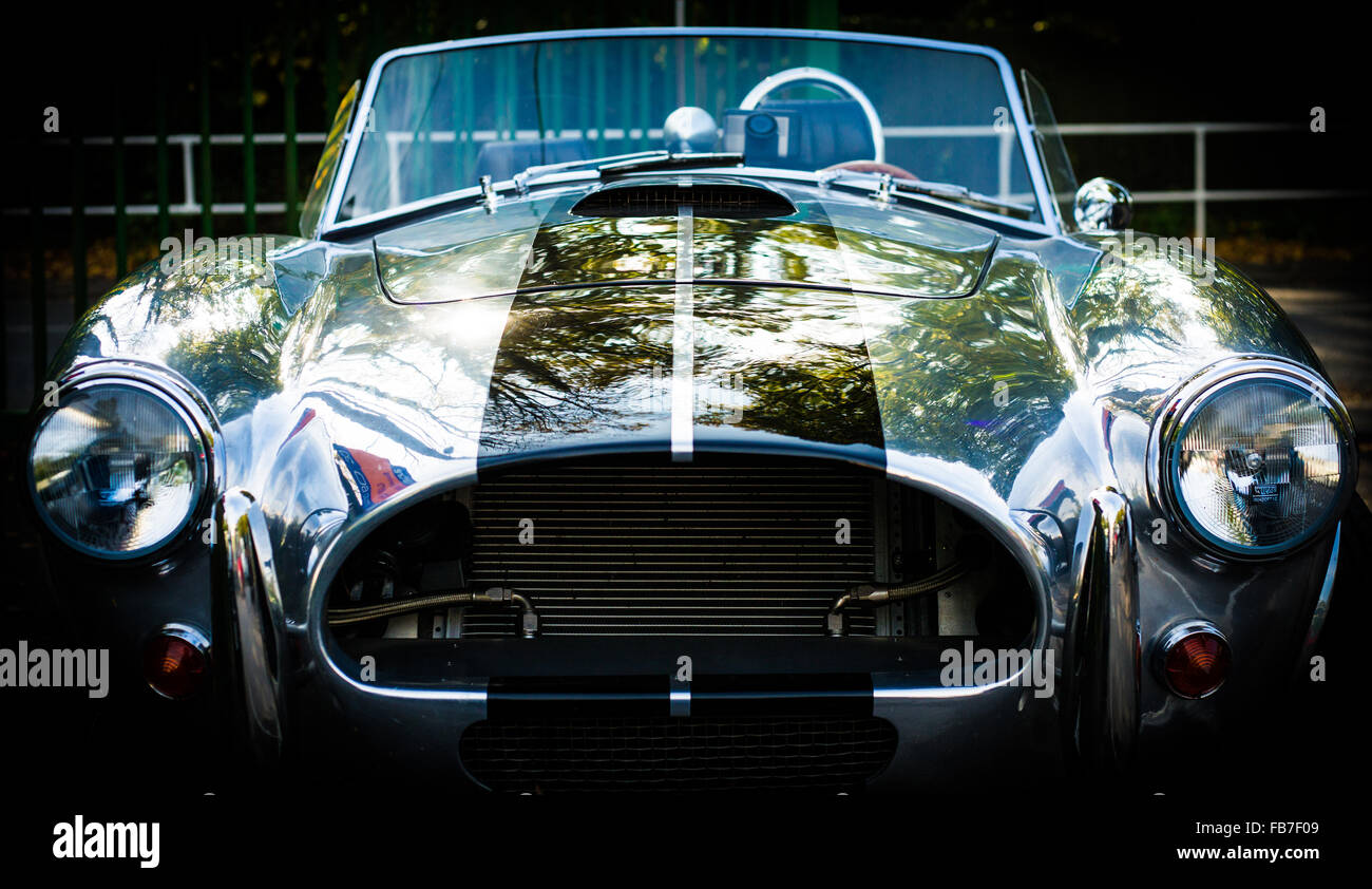 aluminum body convertible AC Cobra front view Stock Photo - Alamy