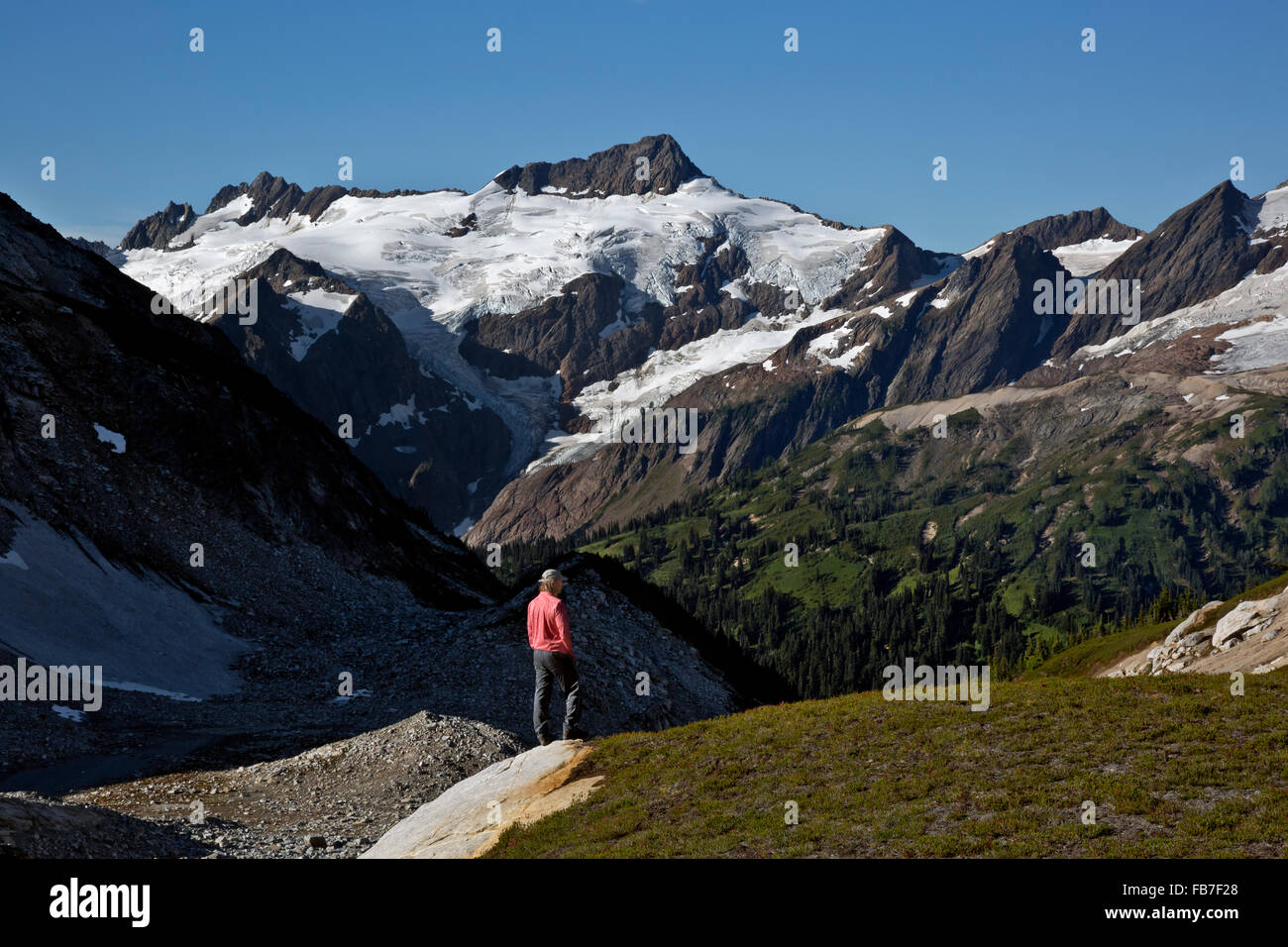 WA12553-00...WASHINGTON - Clark Mountain from High Pass in the Glacier ...