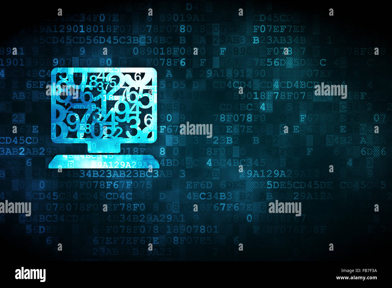 Education concept: Computer Pc on digital background Stock Photo - Alamy