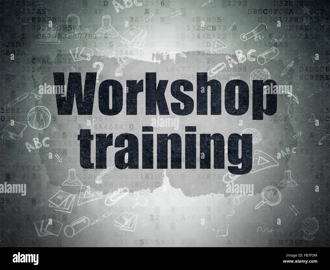 Learning concept: Workshop Training on Digital Paper background Stock ...