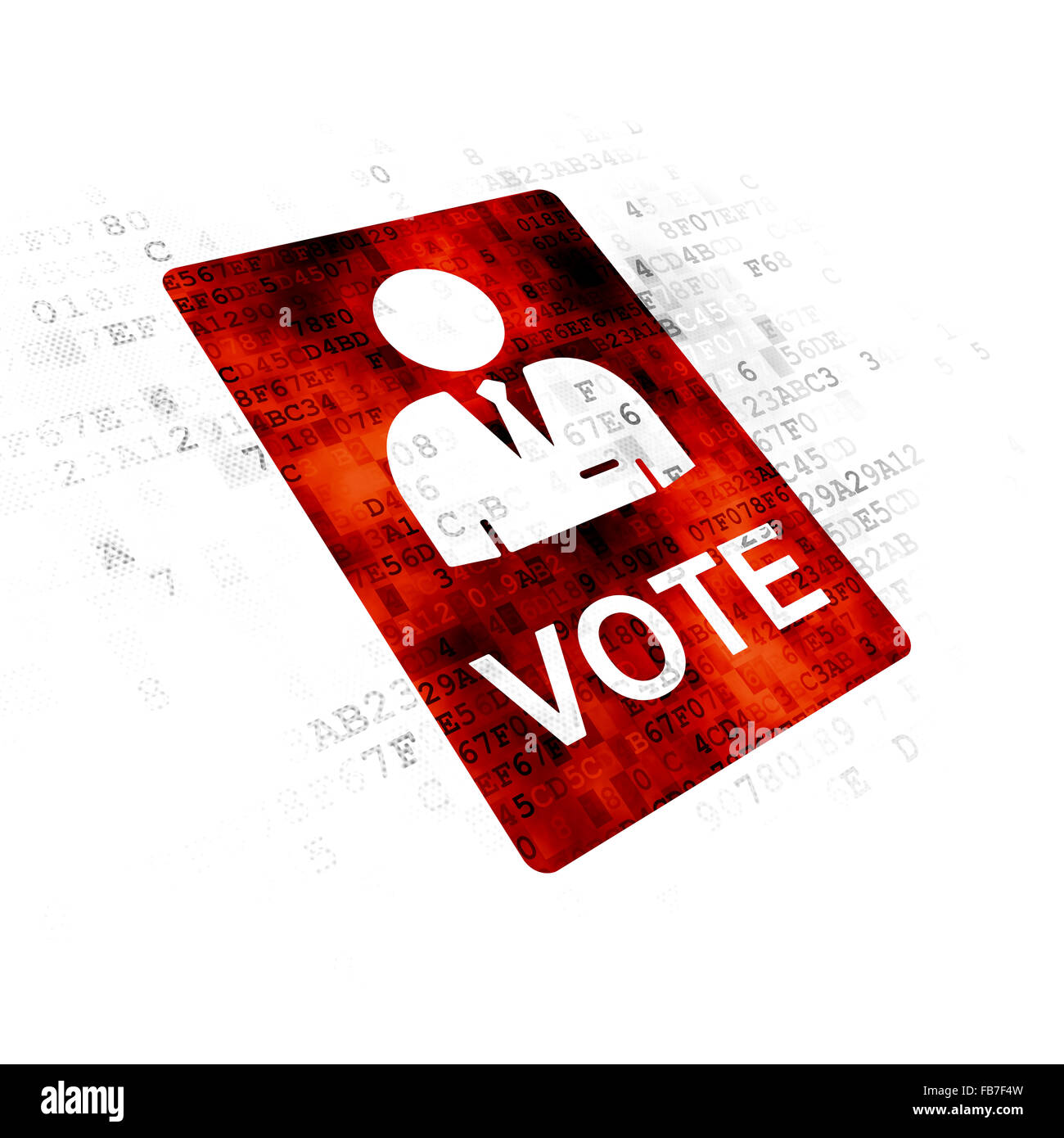 Political concept: Ballot on Digital background Stock Photo - Alamy