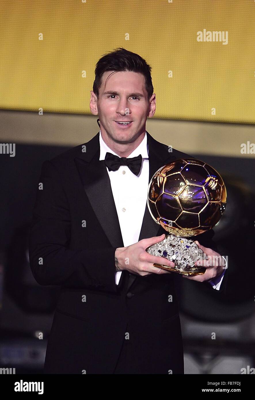 Zurich, Switzerland. 11th Jan, 2016. FC. Barcelona player LIONEL MESSI ...