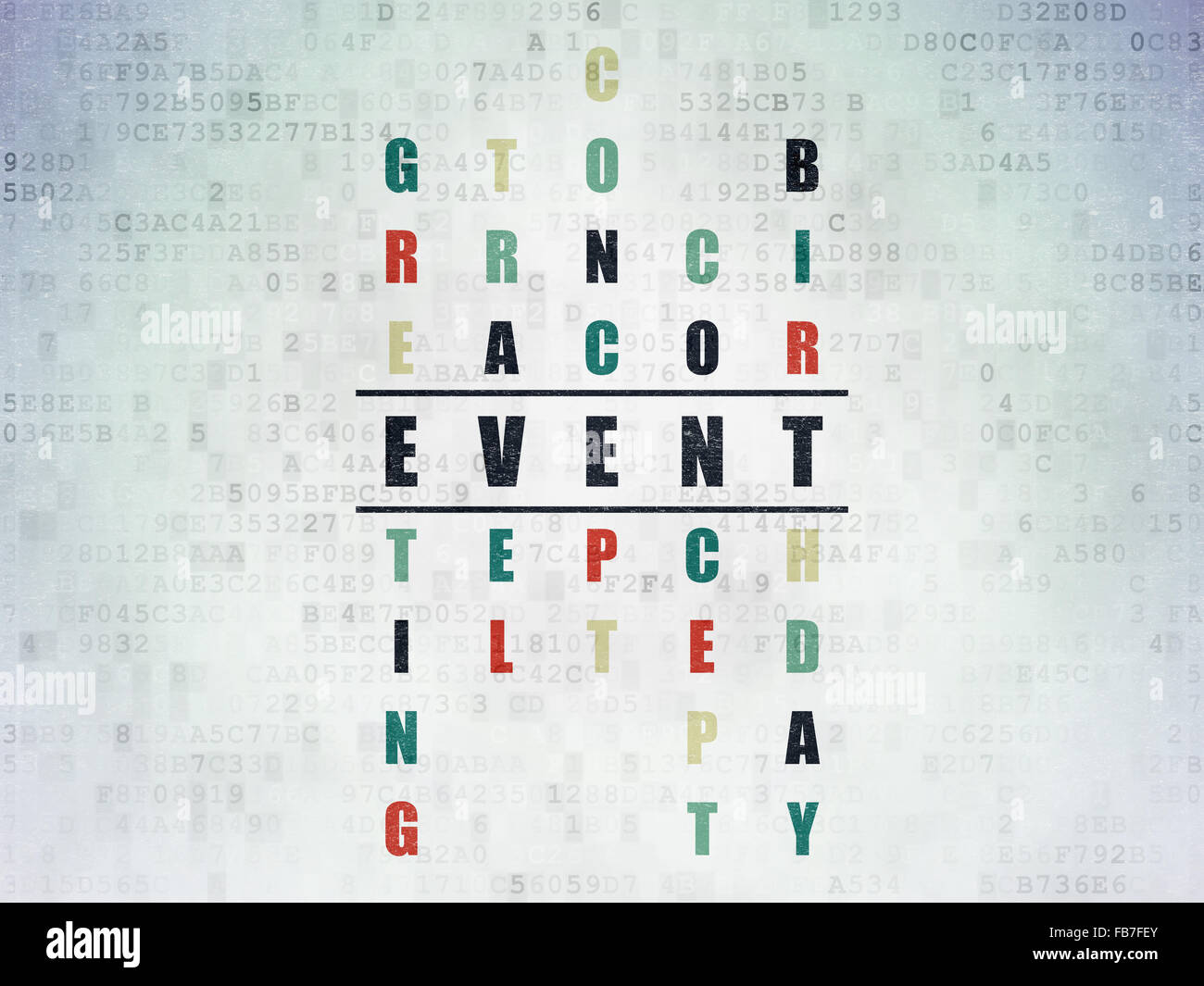 Entertainment, concept: Event in Crossword Puzzle Stock Photo - Alamy