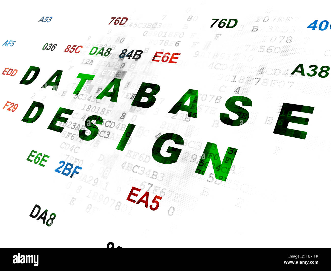 Software concept: Database Design on Digital background Stock Photo - Alamy